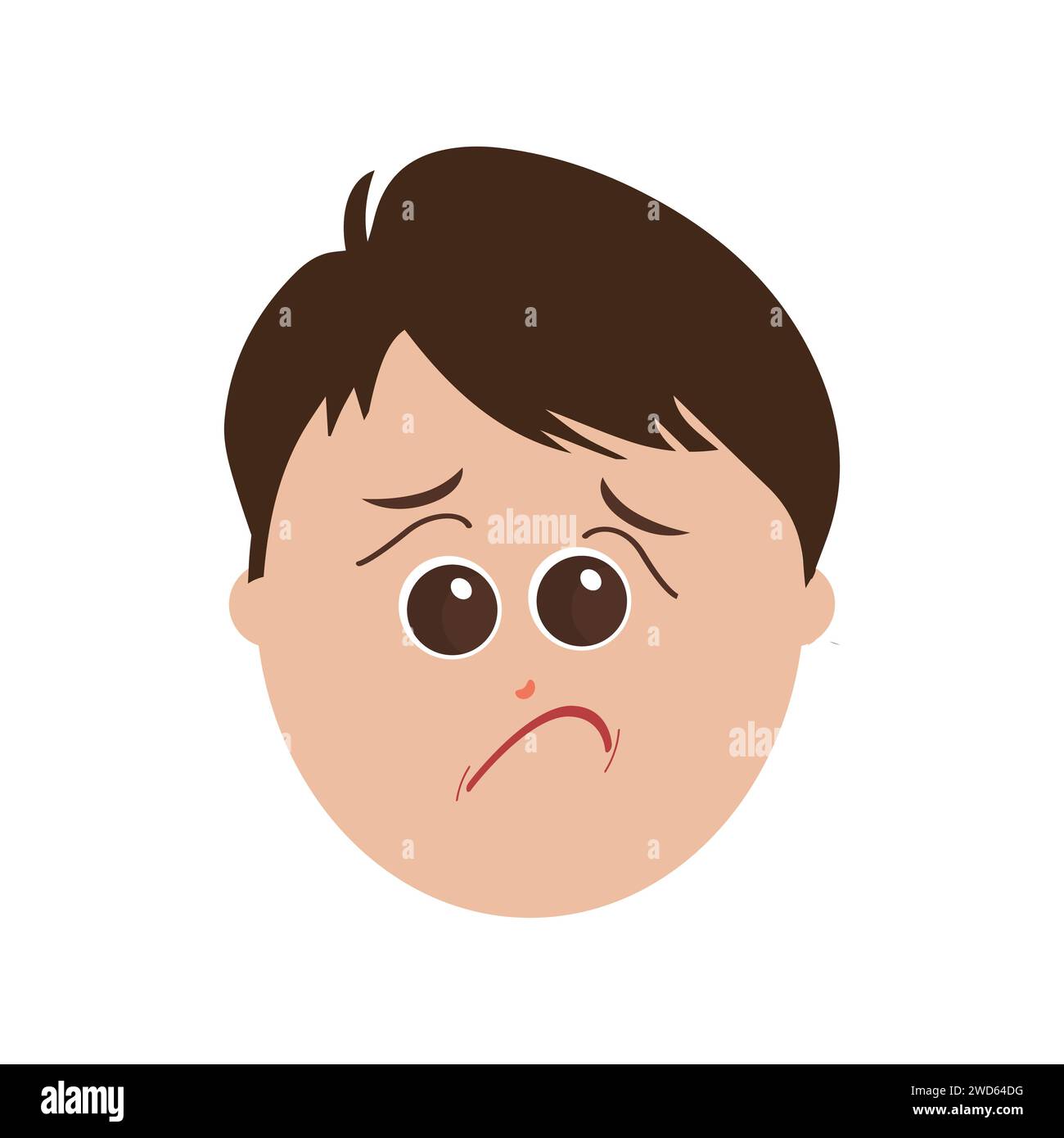 Cute little boy facial expressions. Vector of kid faces illustration ...