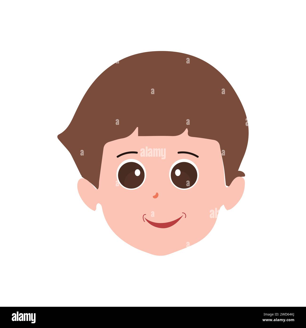 Cute little boy facial expressions. Vector of kid faces illustration ...