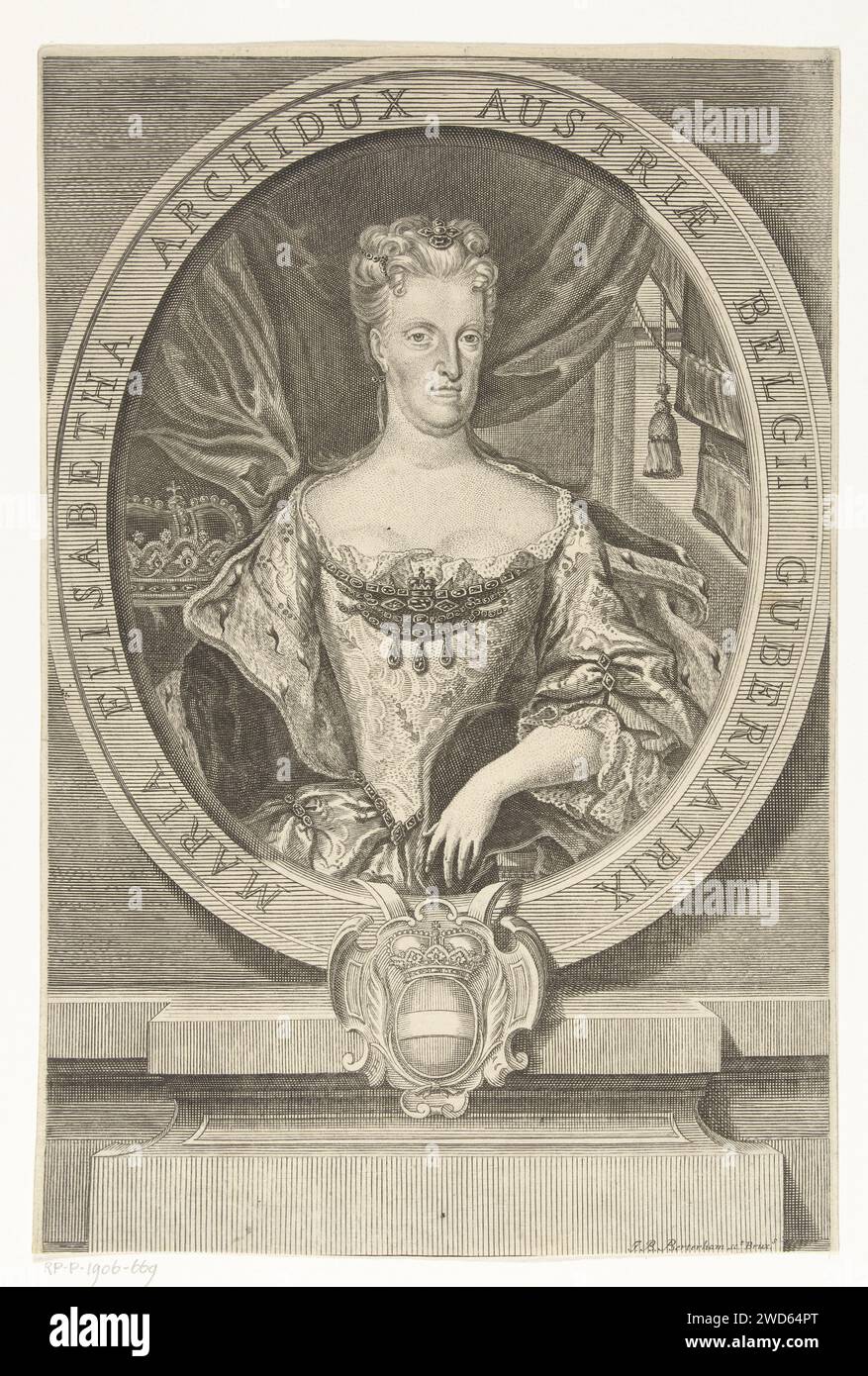 Portrait of Maria Elisabeth, Archduchess of Austria, Jan Baptist ...