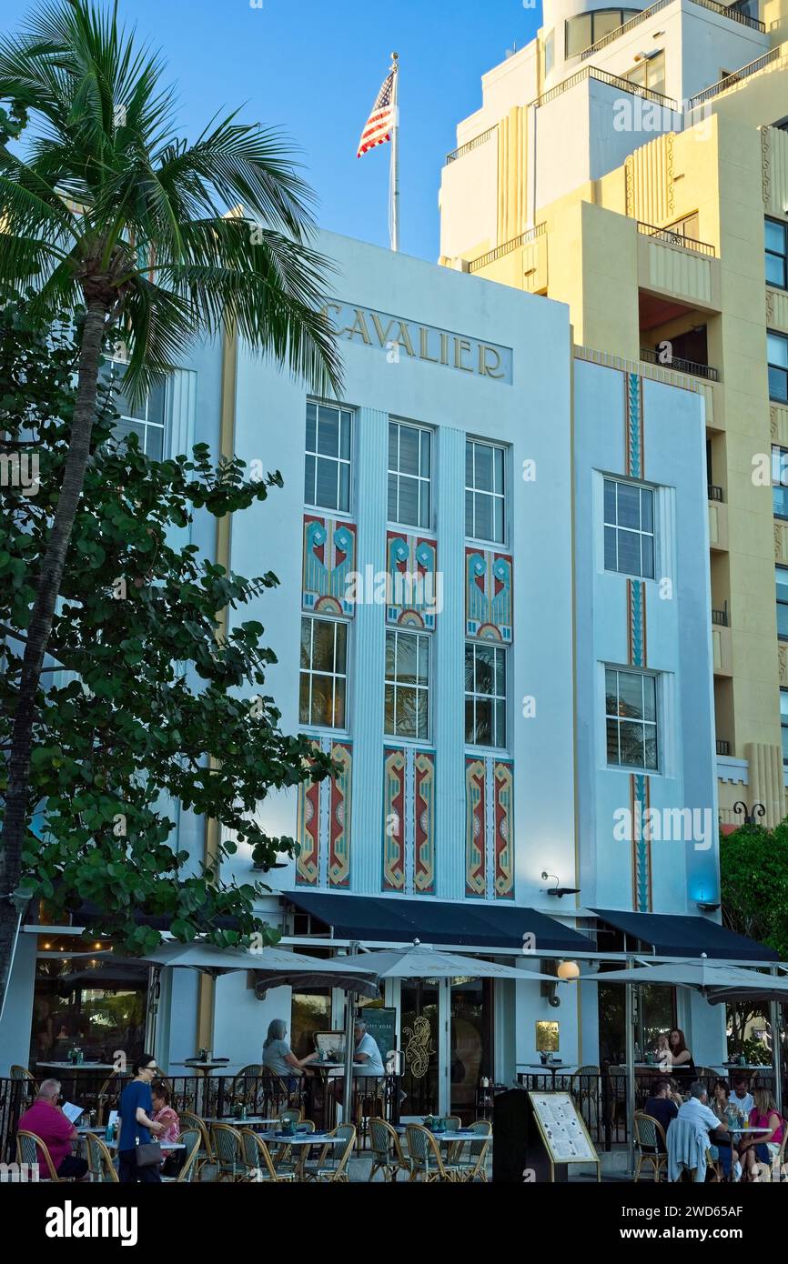 1936 Art Deco style Cavalier hotel on Ocean Drive — Miami Beach ...
