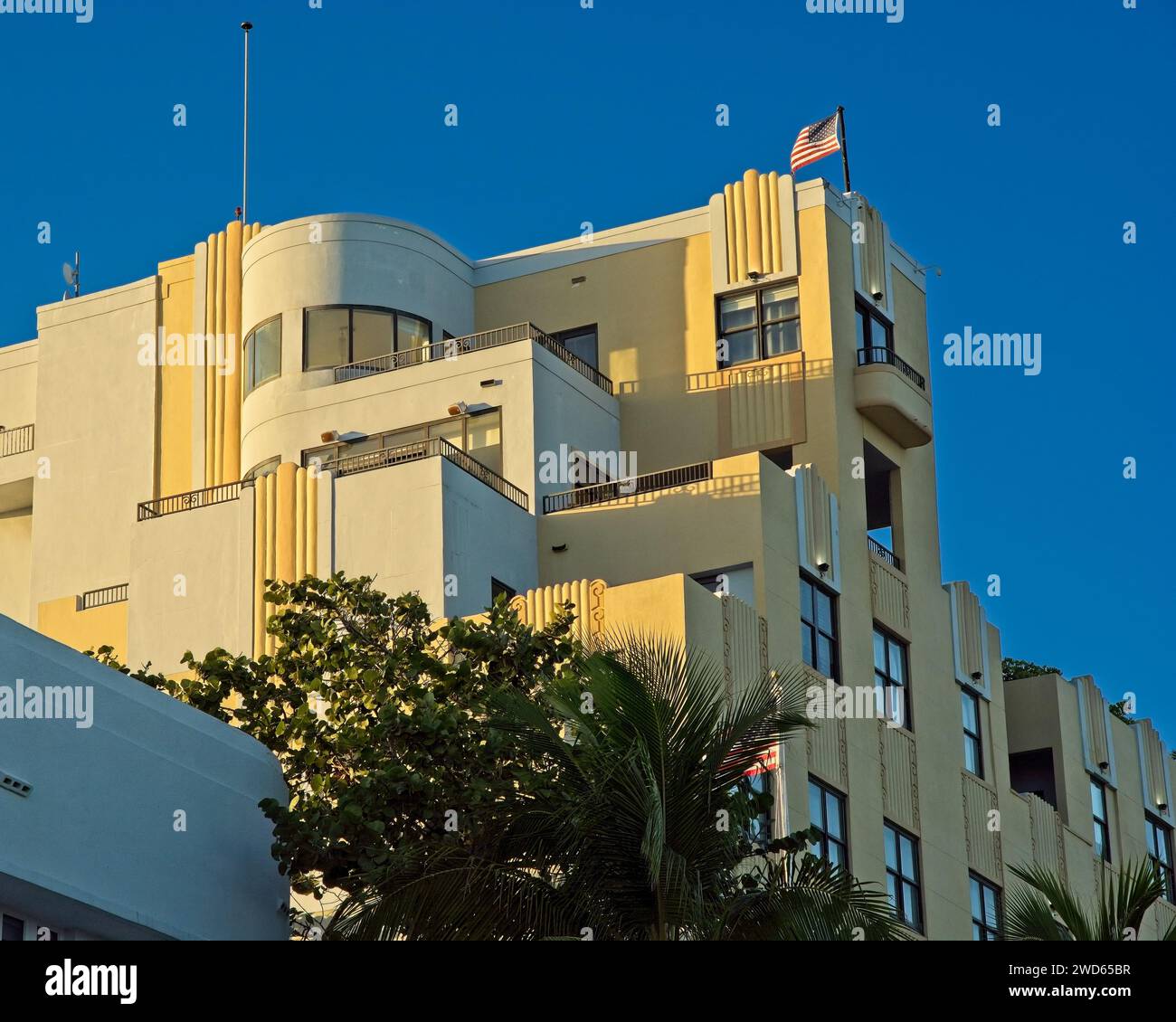 Contemporary mid-rise condo building with Art Deco accents on Ocean ...