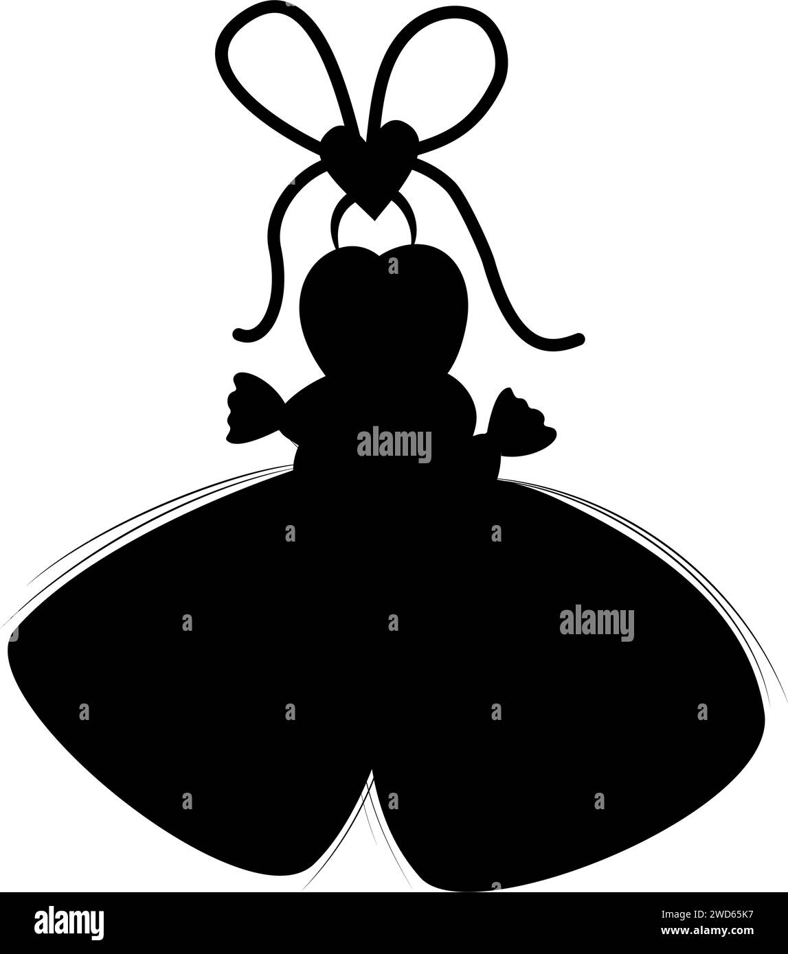 Martisor. Silhouette accessory talisman Martenitsa. Baba Marta Day ...