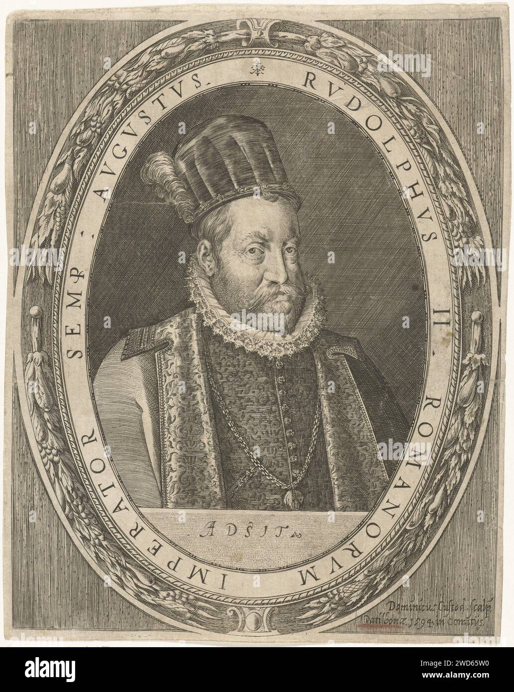 Portret Van Keizer Rudolf 2, Dominique Guardian, 1594 print Portrait of ...