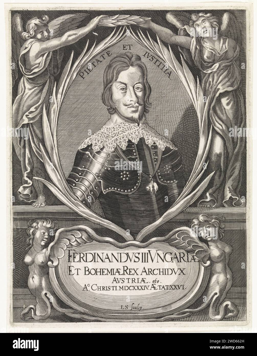 Portrait of German Emperor Ferdinand III, Louis Spirinx, 1634 print ...