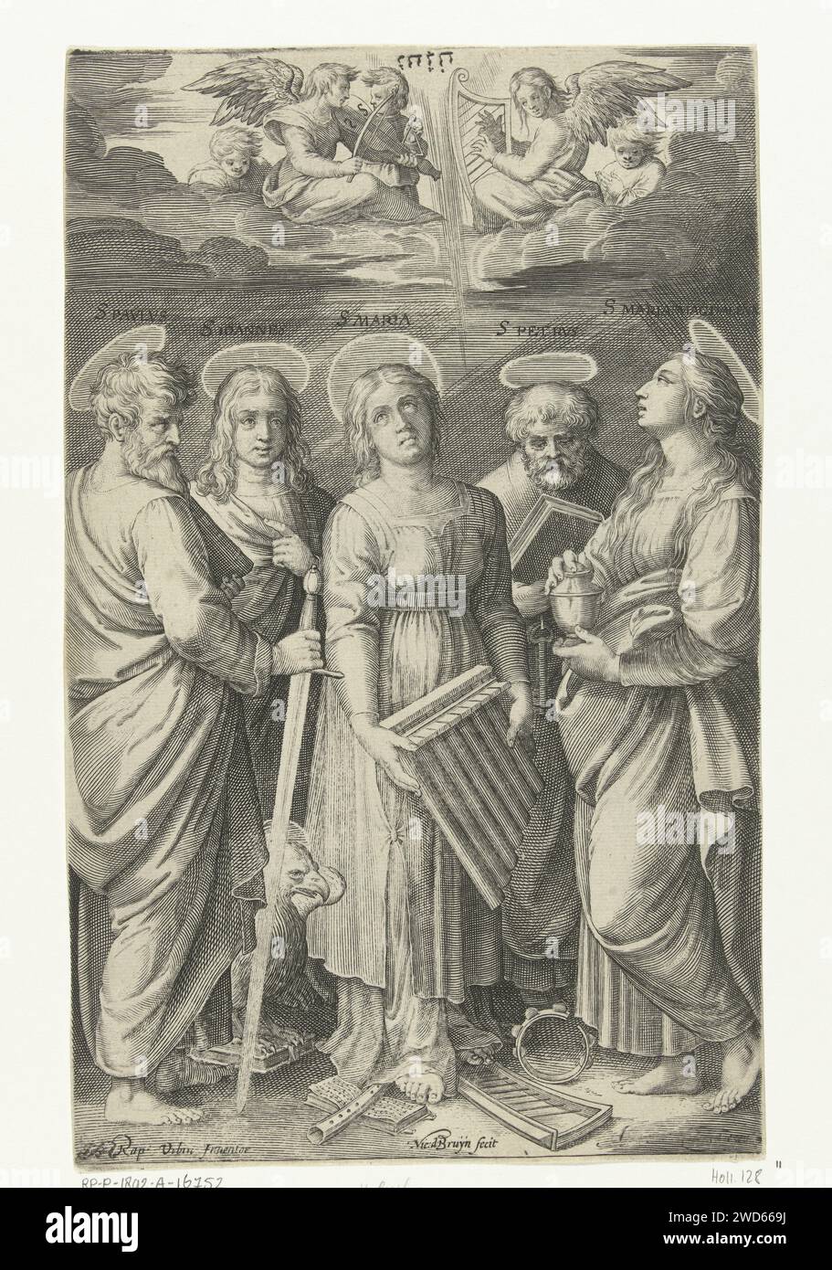 Saints Paul, John, Cecilia, Petrus and Maria Magdalena, Nicolaes de ...