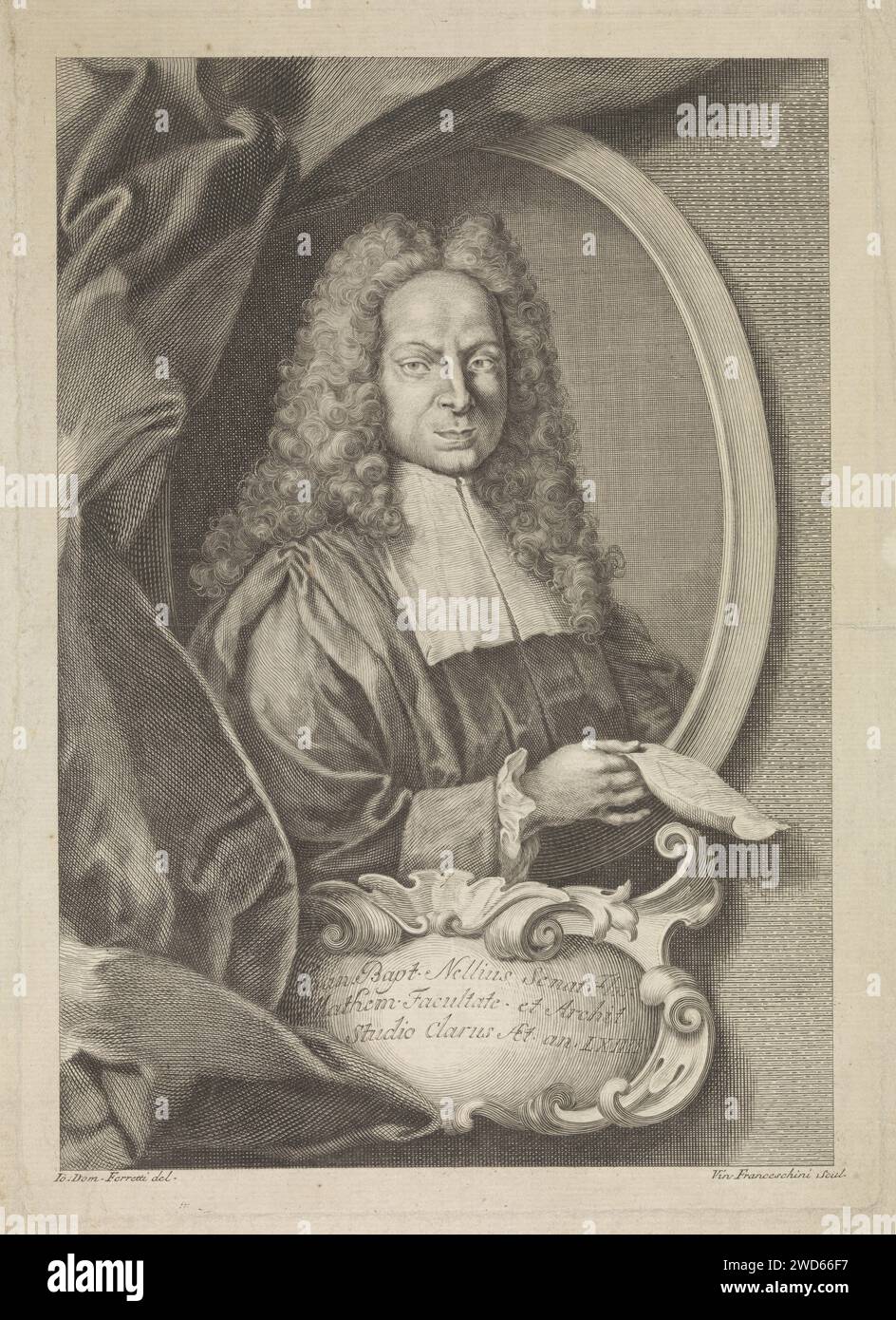 Portret Van Architect Giovanni Battista Nelli, Vincenzo Franceschini ...