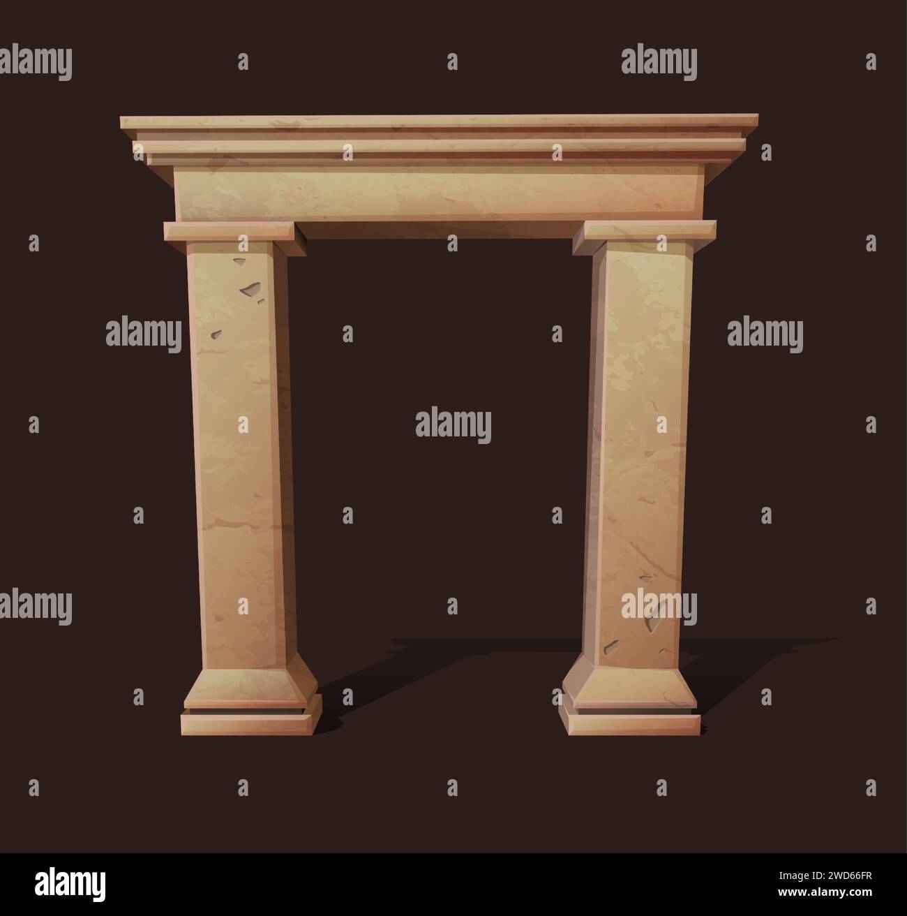 vector icon illustration. Antique stone greek arch. Arhitectural ...