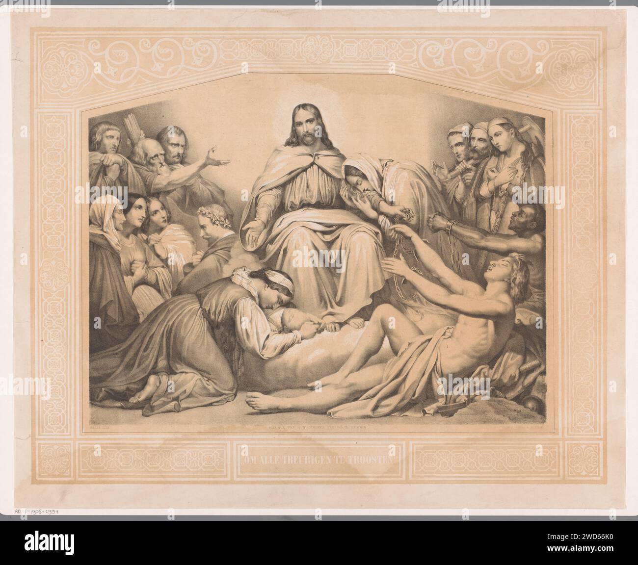Christ comforter, Pieter Felix, after Ary Scheffer, 1845 - 1900 print ...