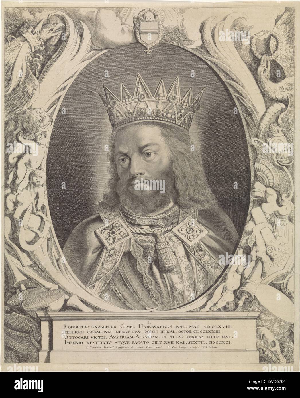 Portrait of Rudolf I of Habsburg (German Keizer), Pieter van Sompel ...