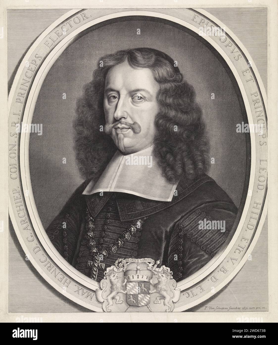 Portrait of Maximilian Hendrik, bishop of Cologne, Pieter van Schuppen ...