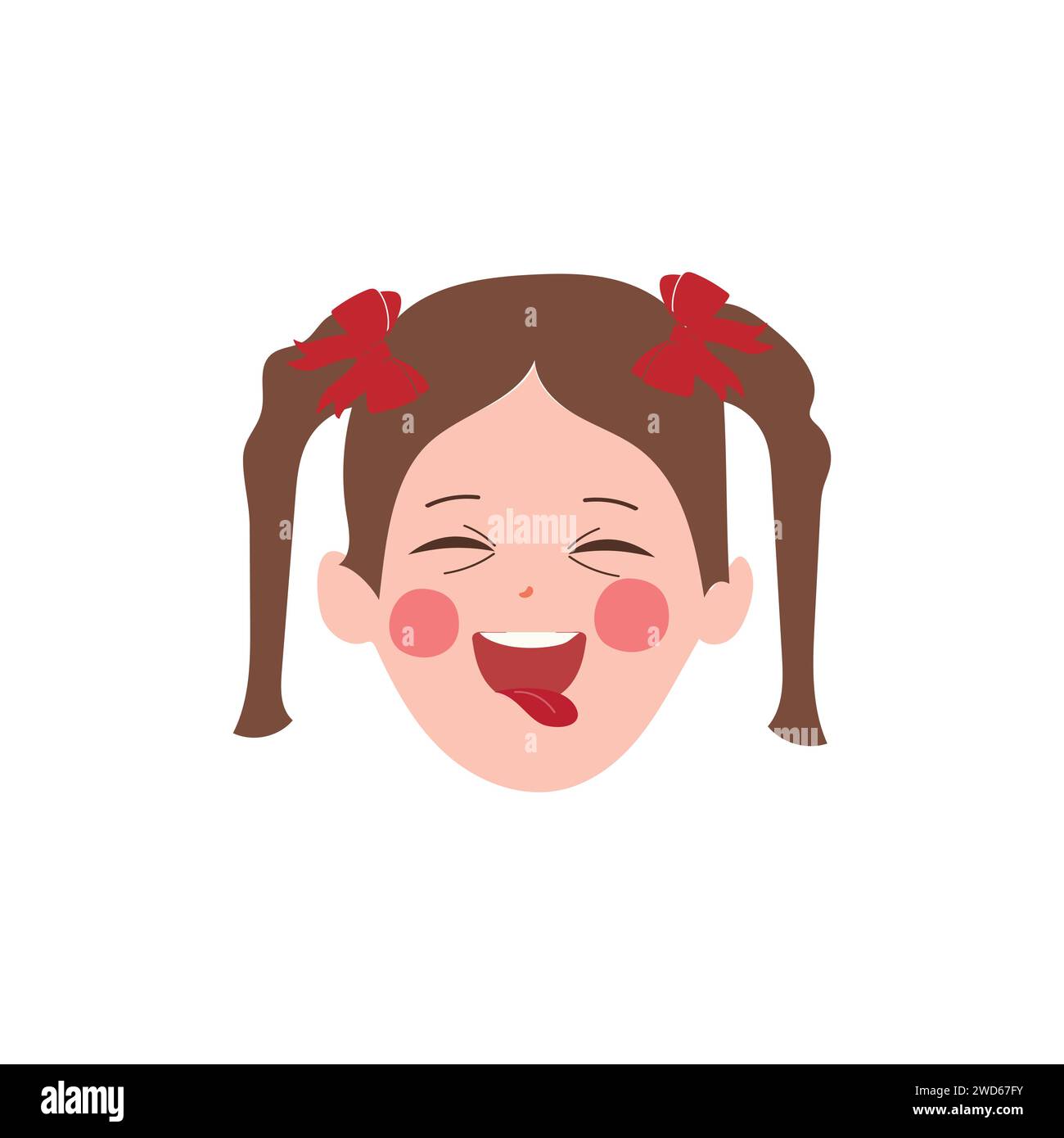 Little girl face expression, set of cartoon vector illustrations ... Little girl face expression, set of cartoon vector illustrations ...