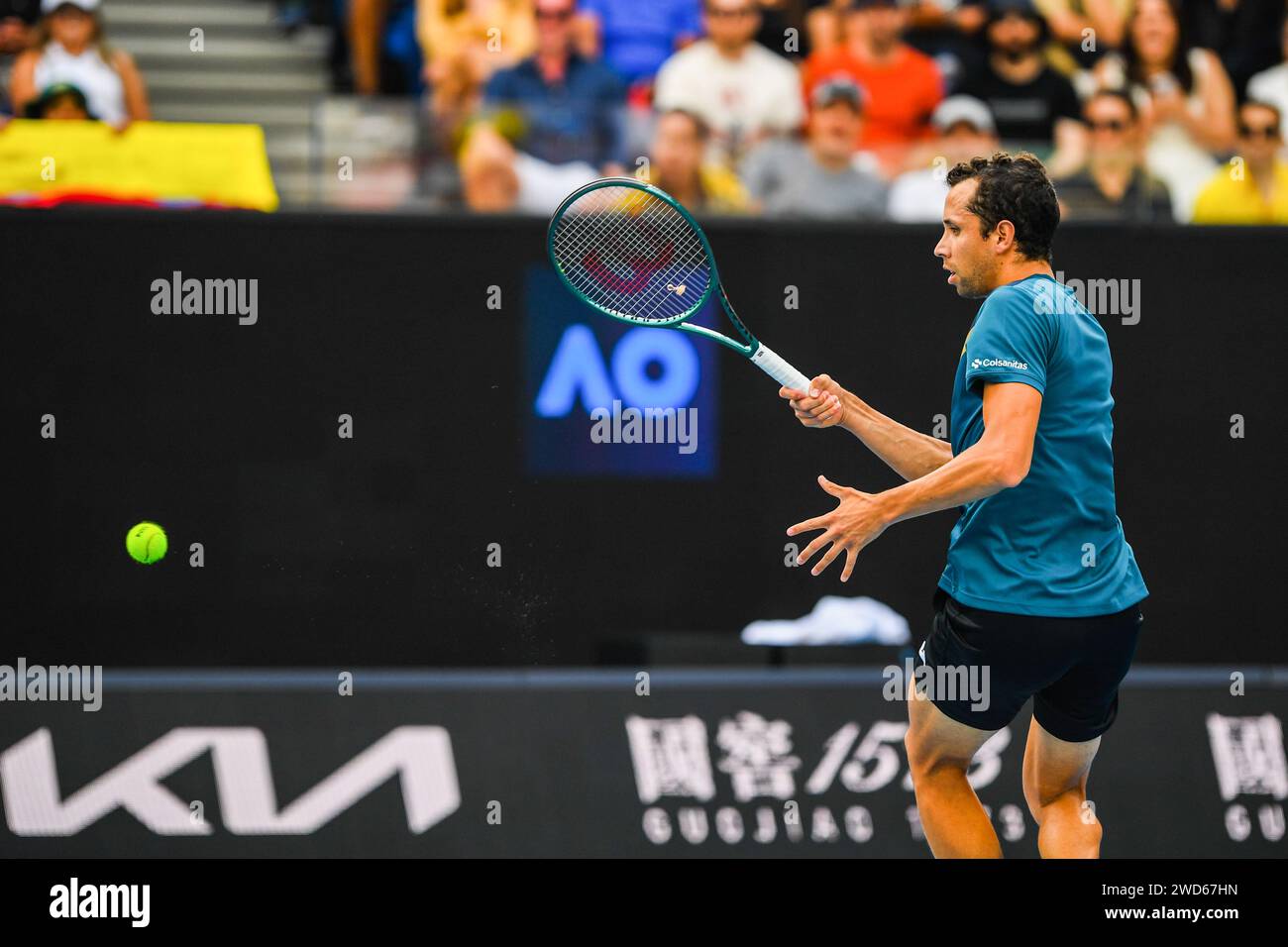 Melbourne, Australia. 14th Jan, 2024. Daniel Elahi Galan of Colombia ...