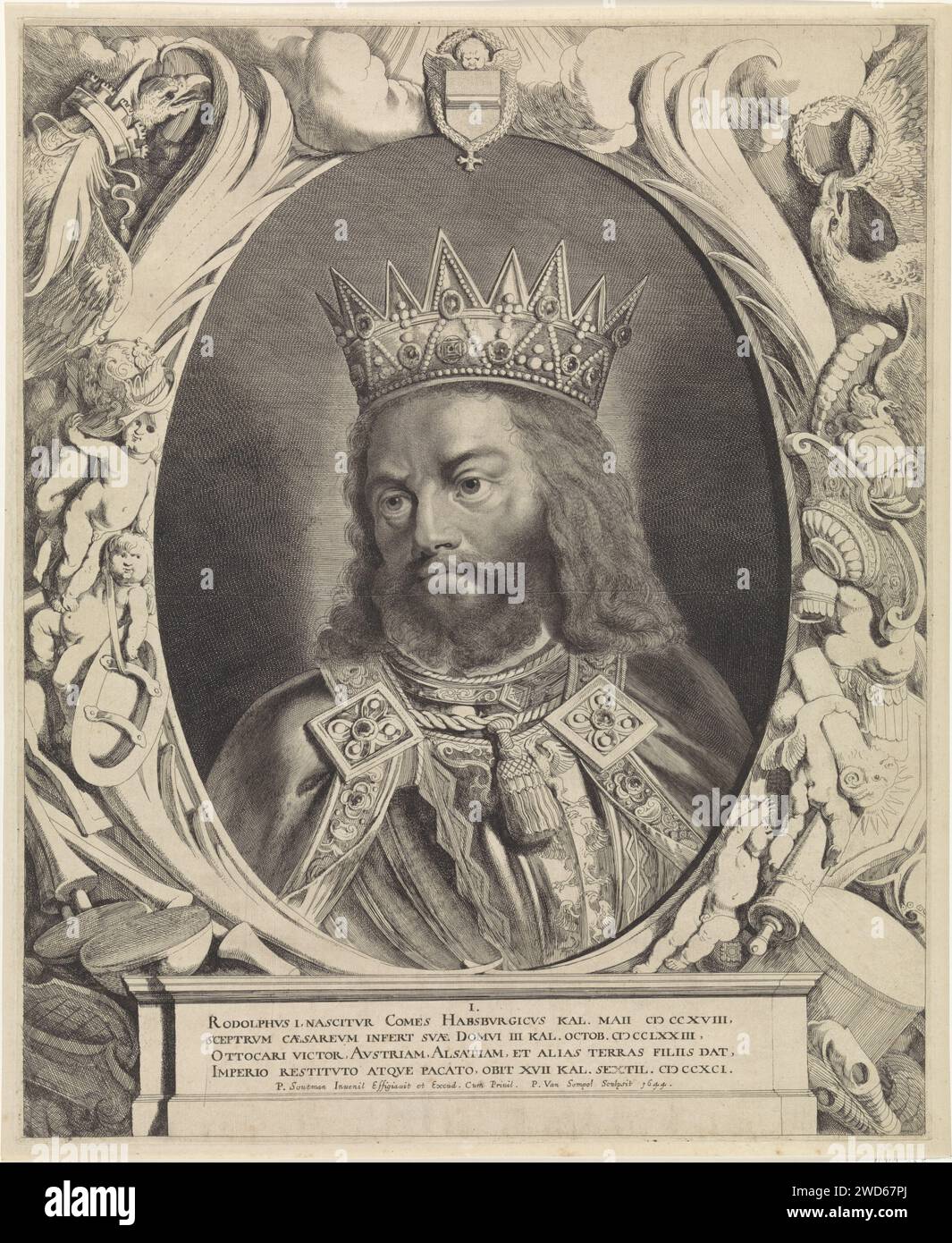 Portrait of Rudolf I of Habsburg (German Keizer), Pieter van Sompel ...
