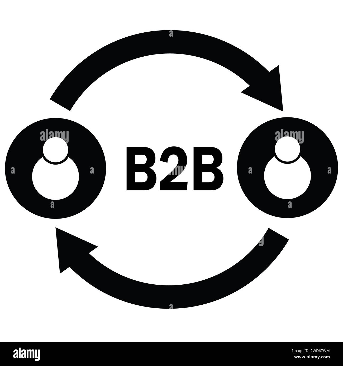 b2b icon. business enterprise sign. marketing company symbol ...