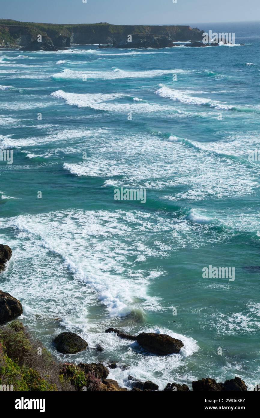 Coast from bluff trail near Prewett Creek, Los Padres National Forest ...