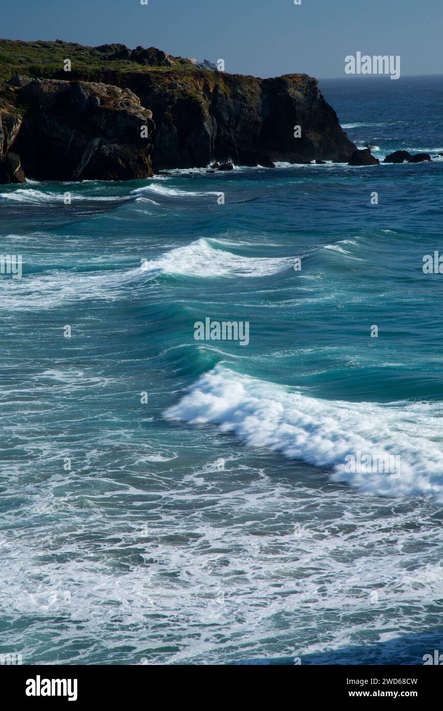 Coast from bluff trail near Prewett Creek, Los Padres National Forest ...