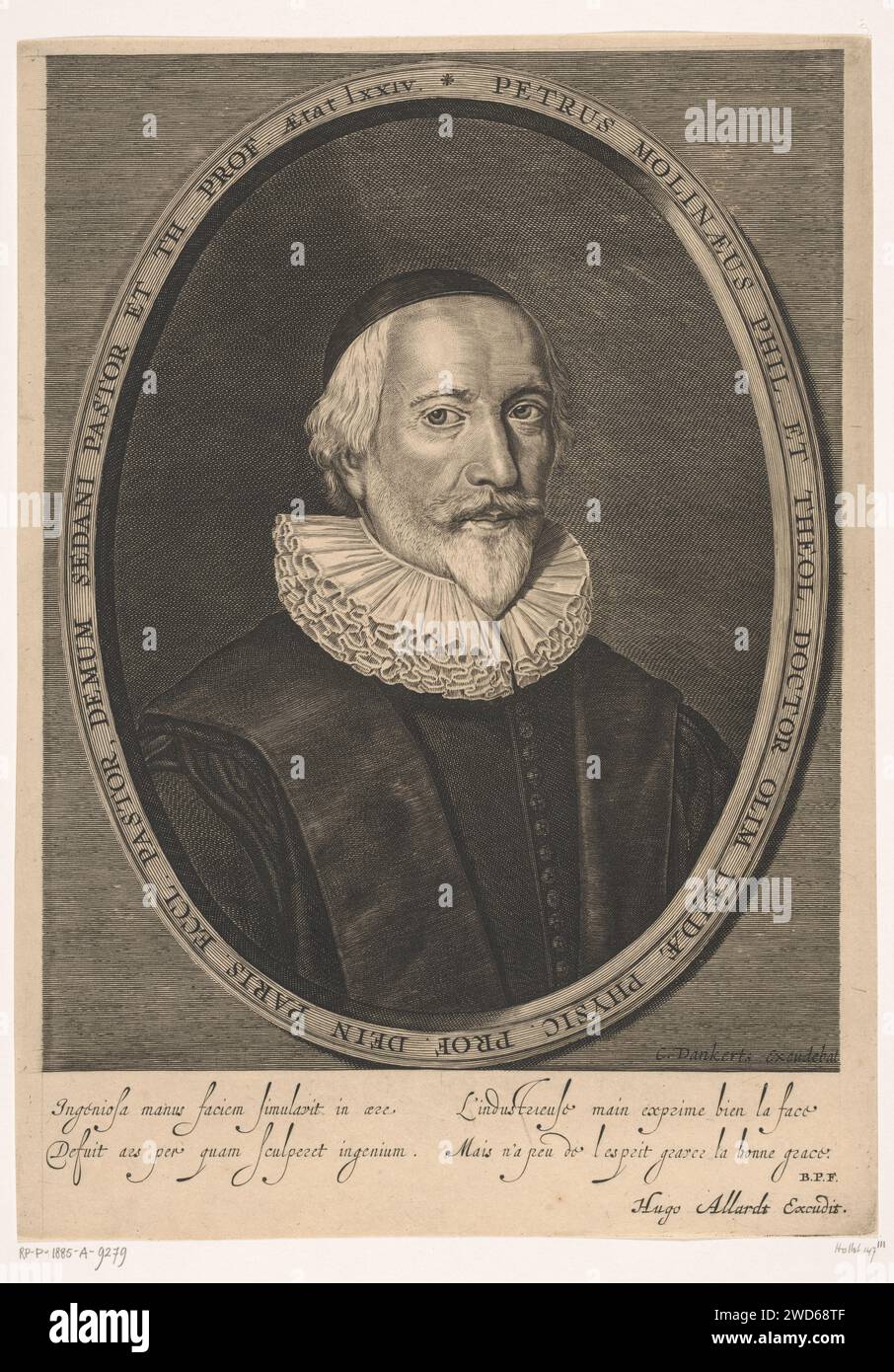 Portrait of Pierre du Moulin at the age of 74, Cornelis van Dalen (I ...