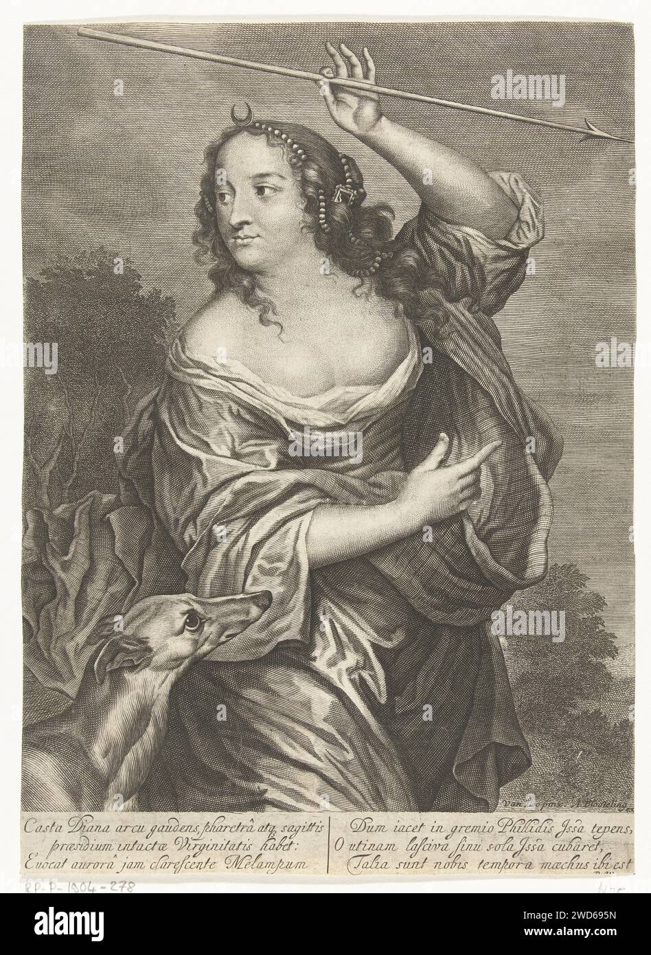 Diane de Poitiers, depicted as the goddess Diana, Abraham Bloteling ...