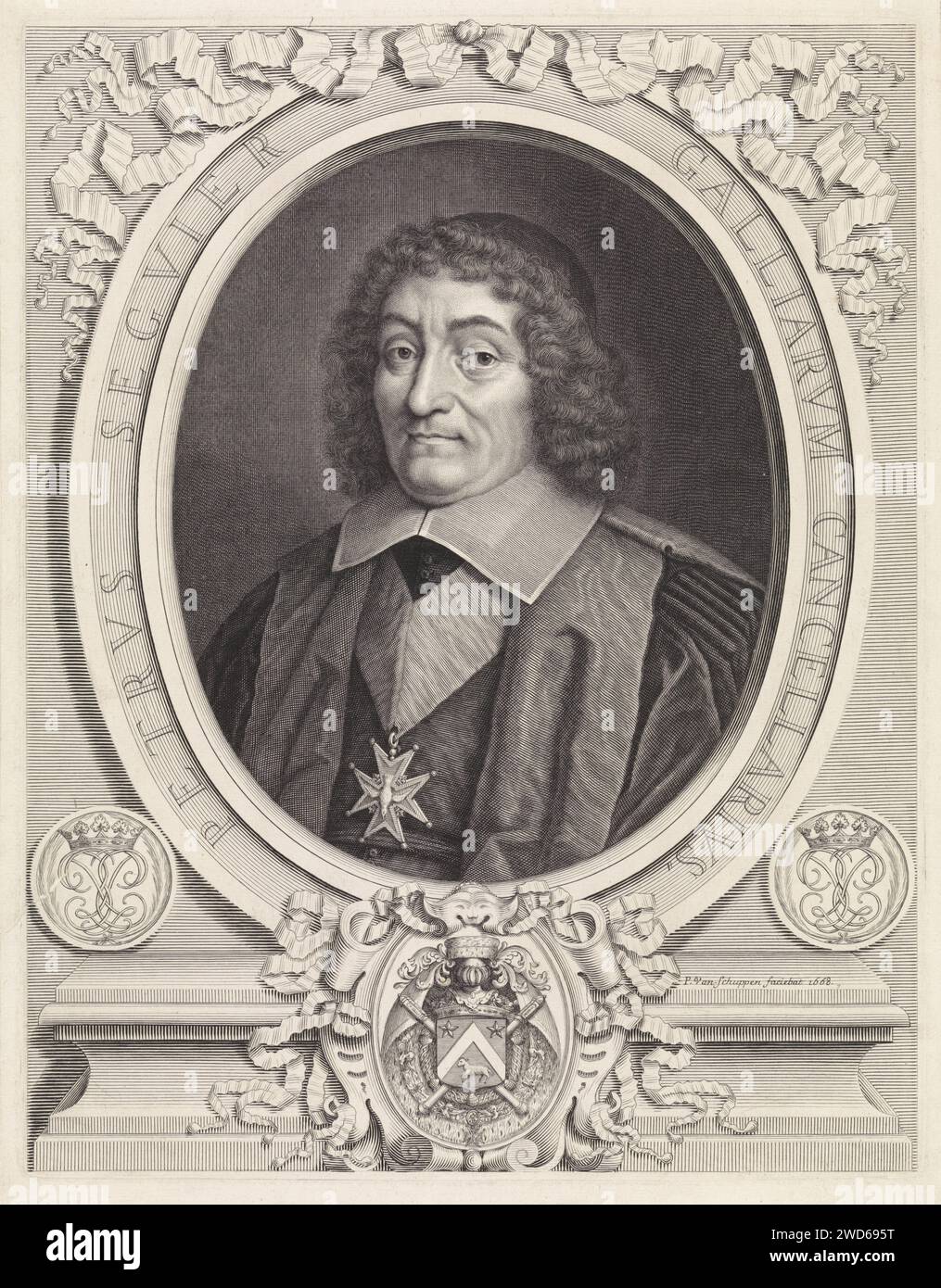 Portrait of the French Chancellor Pierre Seguier, Pieter van Schuppen ...