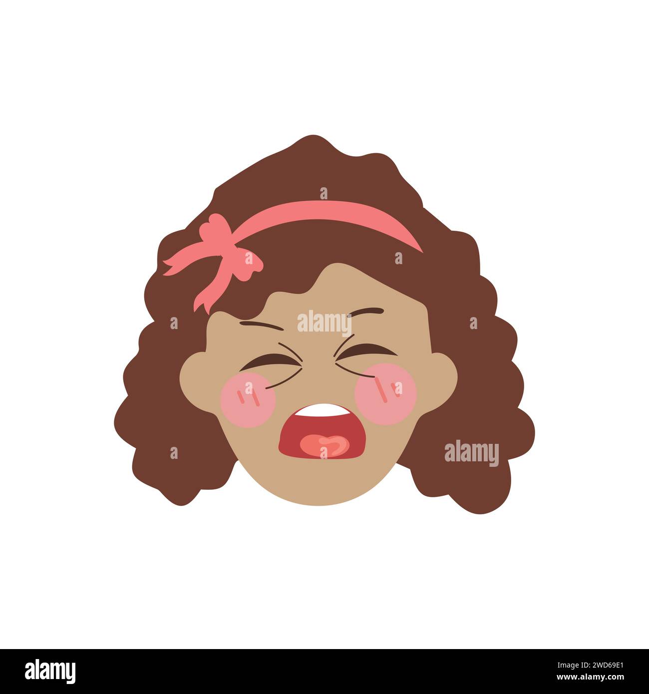 Little girl face expression, set of cartoon vector illustrations ... Little girl face expression, set of cartoon vector illustrations ...