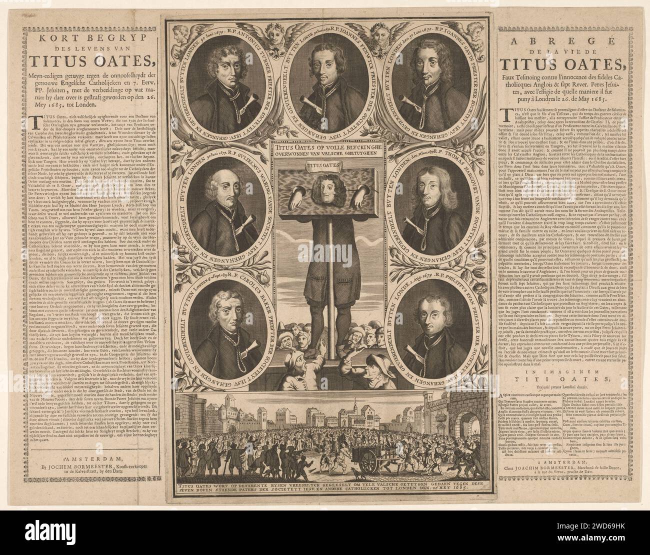 Titus Oates on the pillory, 1685, Anonymous, 1685 print The cheaper ...