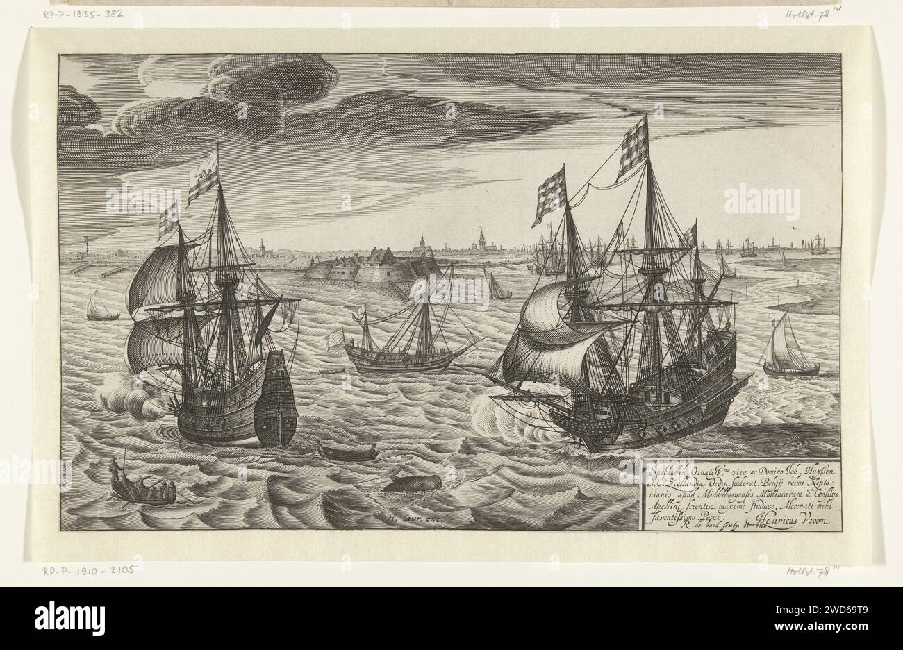 Marine with a view of the Fort van Rammekens, Robert de Baudous, after ...