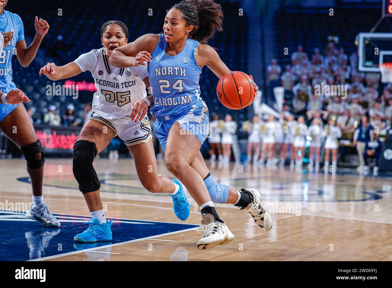 Atlanta, Georgia. 18th Jan, 2024. North Carolina's Indya Nivar (24 ...