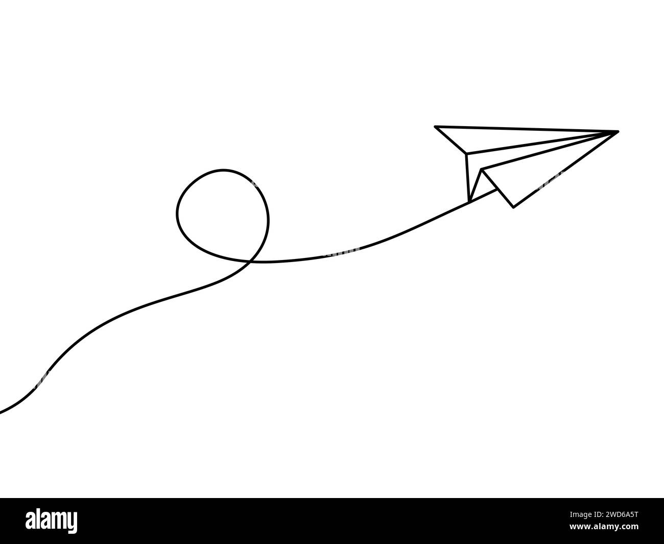 Paper plane with dotted line. Linear icon origami paper airplane ...