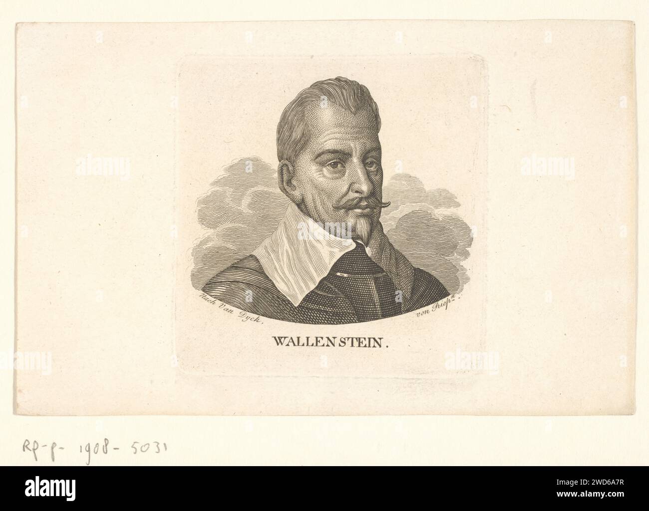 Portrait of Albrecht von Wallenstein, Duke of Friedland, Ernst Ludwig ...