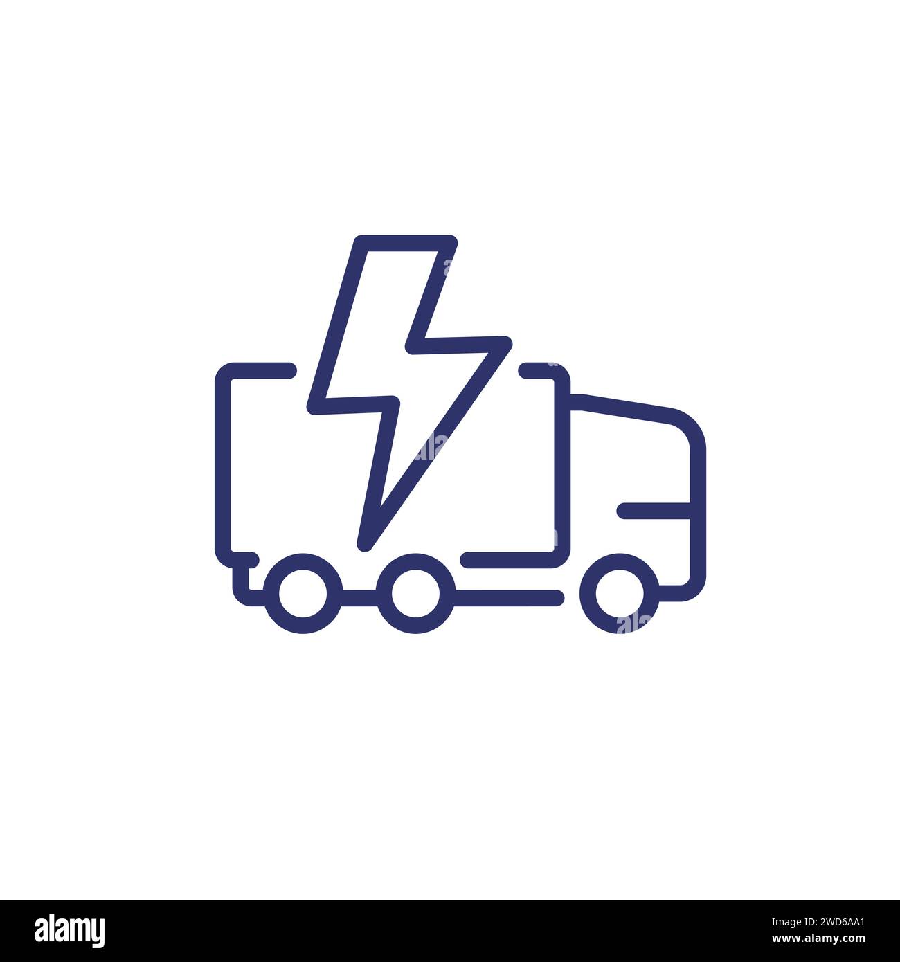 electric truck line icon, heavy transport Stock Vector Image & Art - Alamy