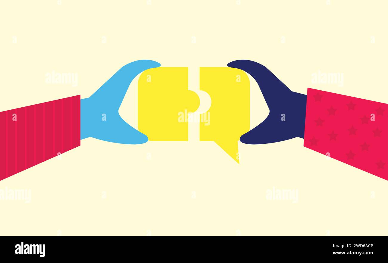 Sharing diverse inclusive opinion feedback illustration Stock Vector ...