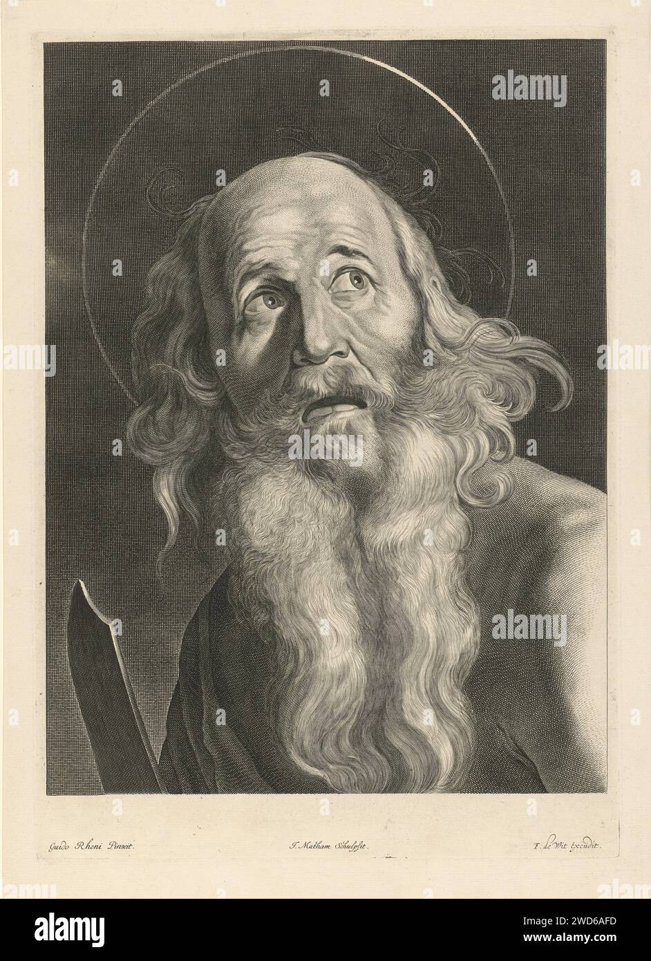 H. Bartolomeus, Theodor Matham, After Guido, 1630 - print The holy ...