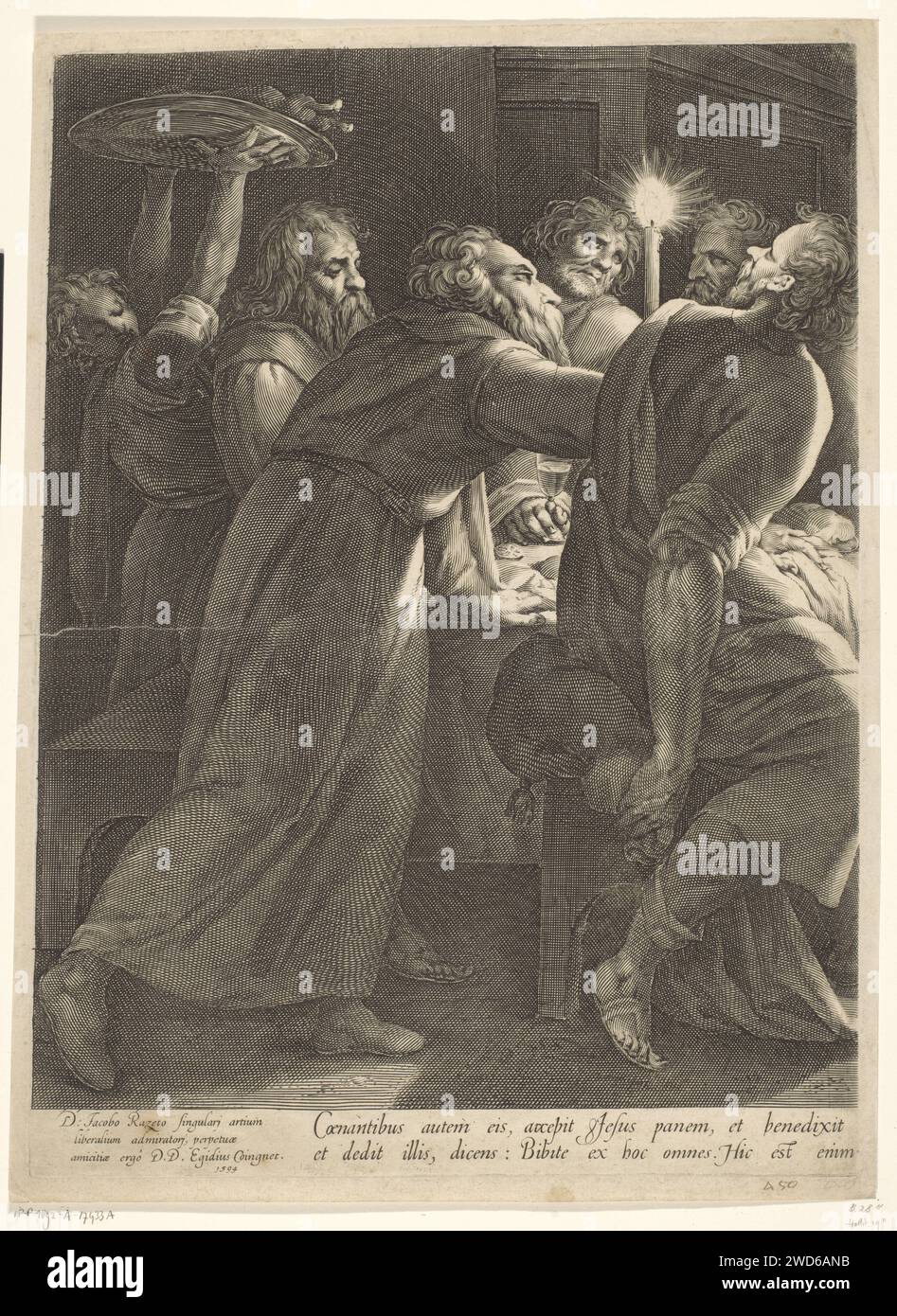 Last Supper (left sheet), Jan Harmensz. Muller, After Gillis Coignet (I ...