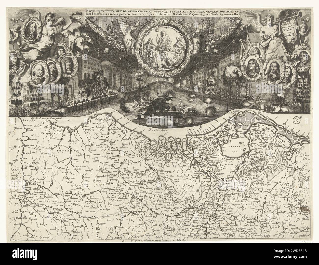 Vreingvuren in The Hague at the Peace of Westminster, 1674, Isaac ...
