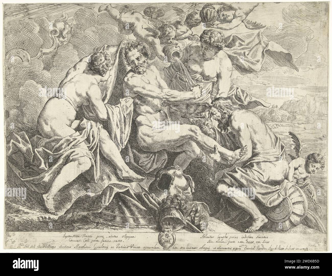 The deïfication of Aeneas, Daniël van den Dyck, c. 1635 - c. 1670 print ...