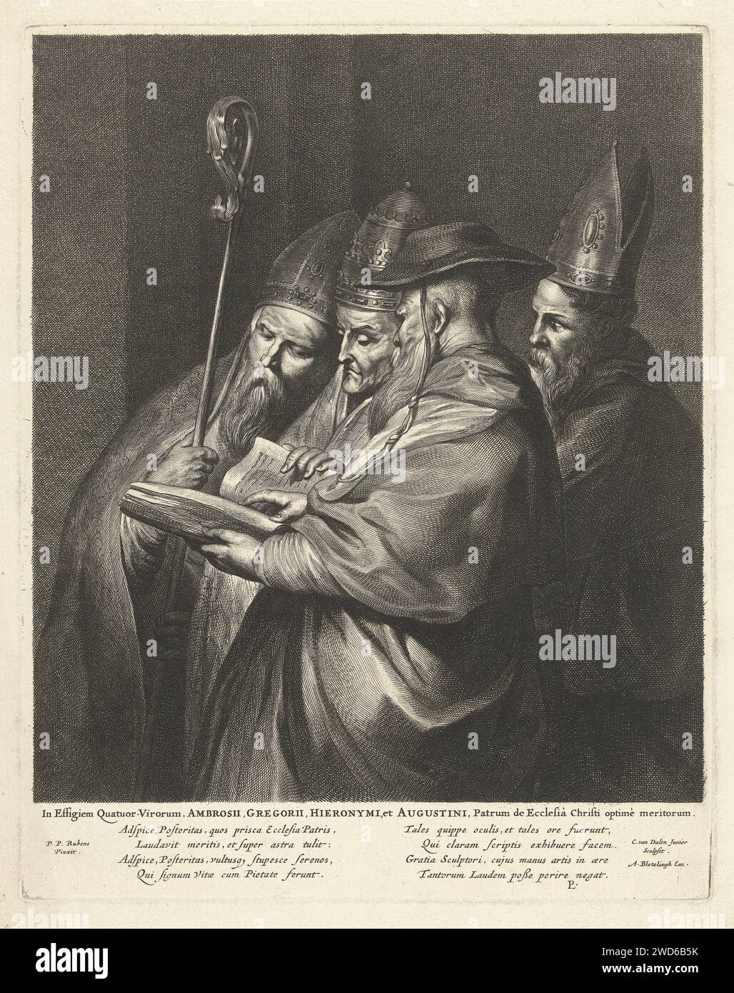 Four church fathers: Saints Ambrosius, Gregorius, Hiëronymus and ...