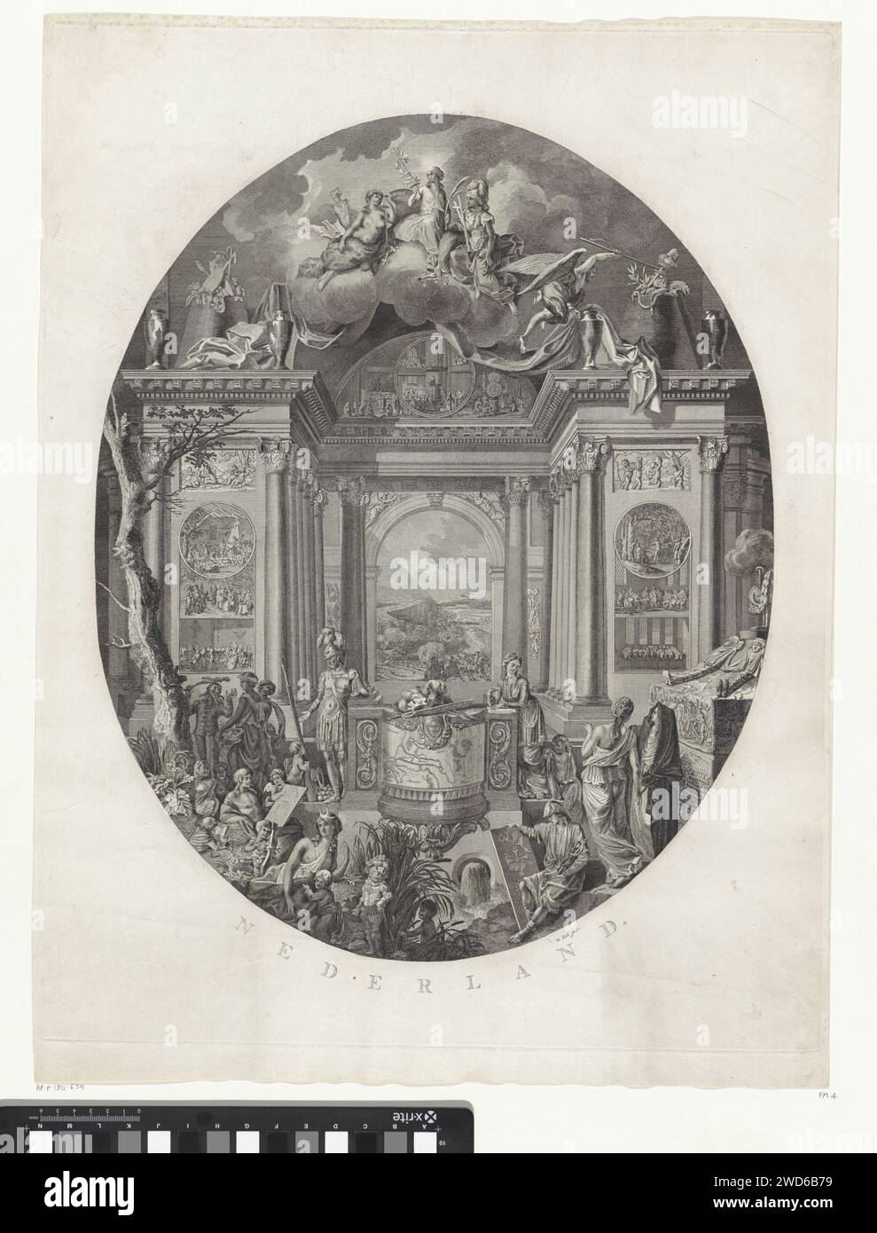 Allegory of the earliest history of the Netherlands, Willem Kok, 1790 ...