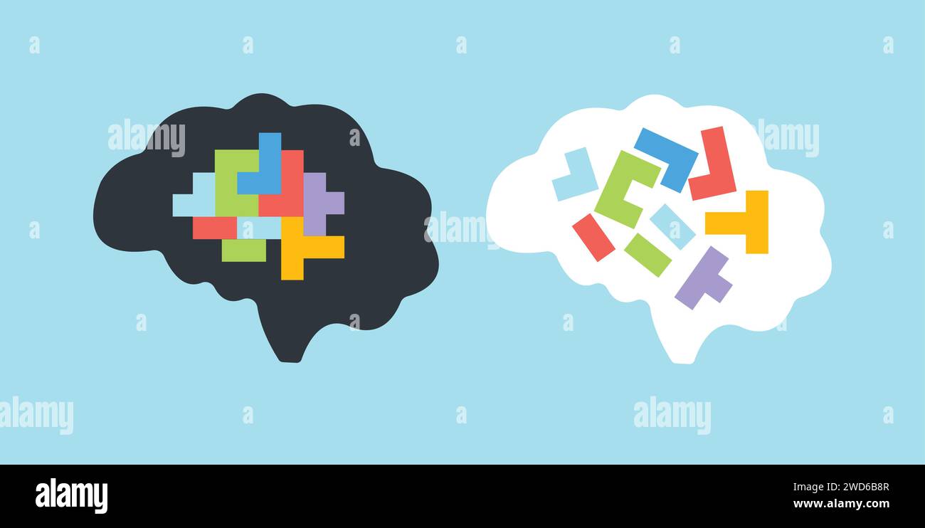 Memory loss, Alzheimer's, dementia related problem illustration Stock ... Memory loss, Alzheimer's, dementia related problem illustration Stock ...