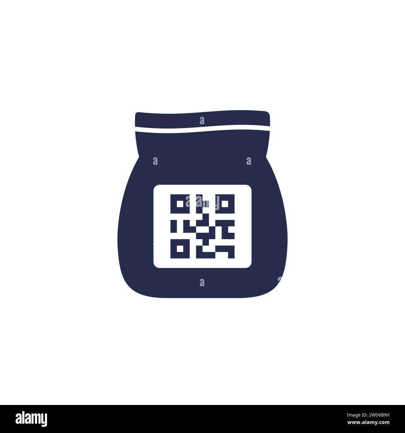 bag with qr code icon on white Stock Vector Image & Art - Alamy