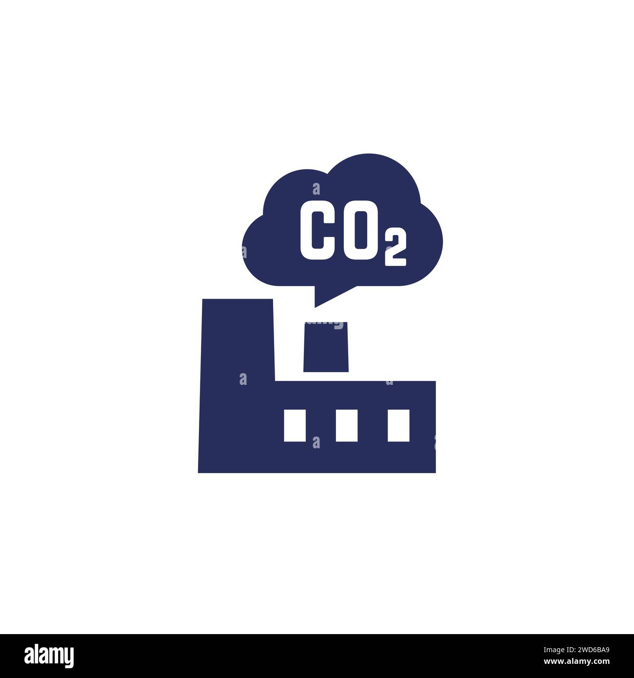 carbon emissions of factory icon Stock Vector Image & Art - Alamy