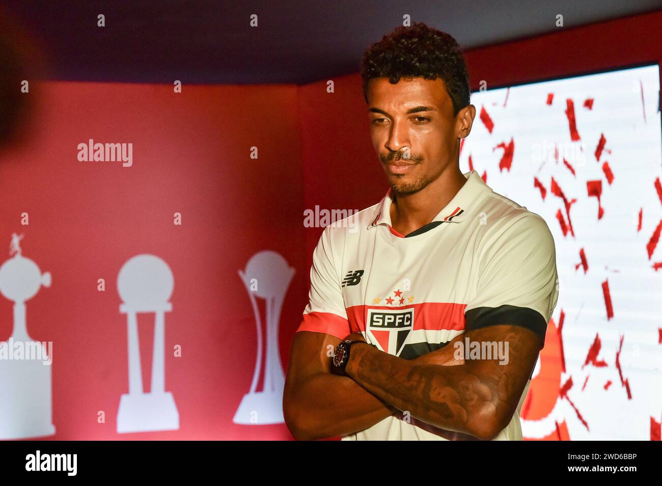 SÃO PAULO, SP - 18.01.2024: APRESENTAÇÃO UNIFORMES E PATROCINADOR SPFC ...
