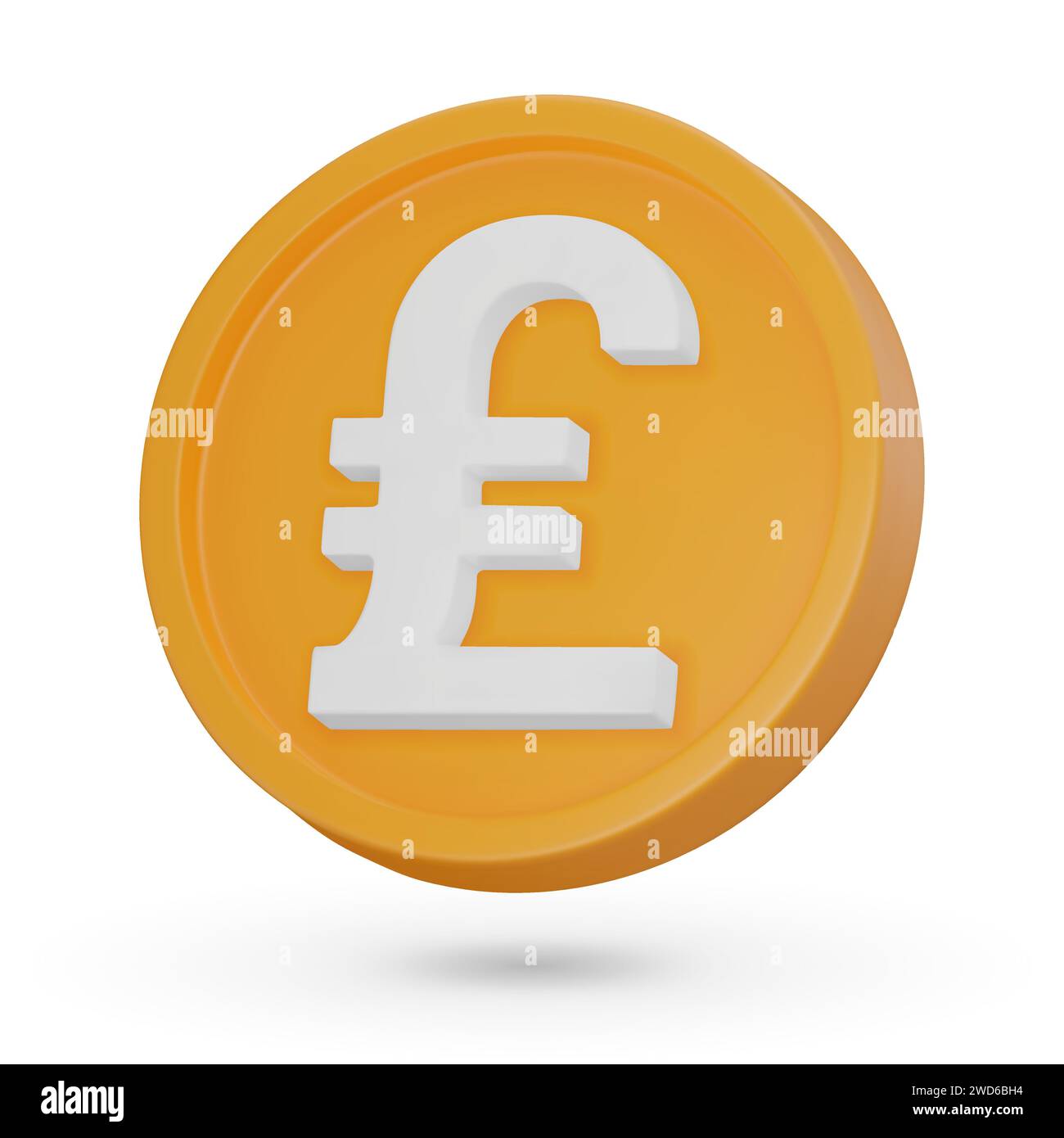 3D coin. Pound sterling. Currency symbol, 3D icon. Vector sign isolated ...