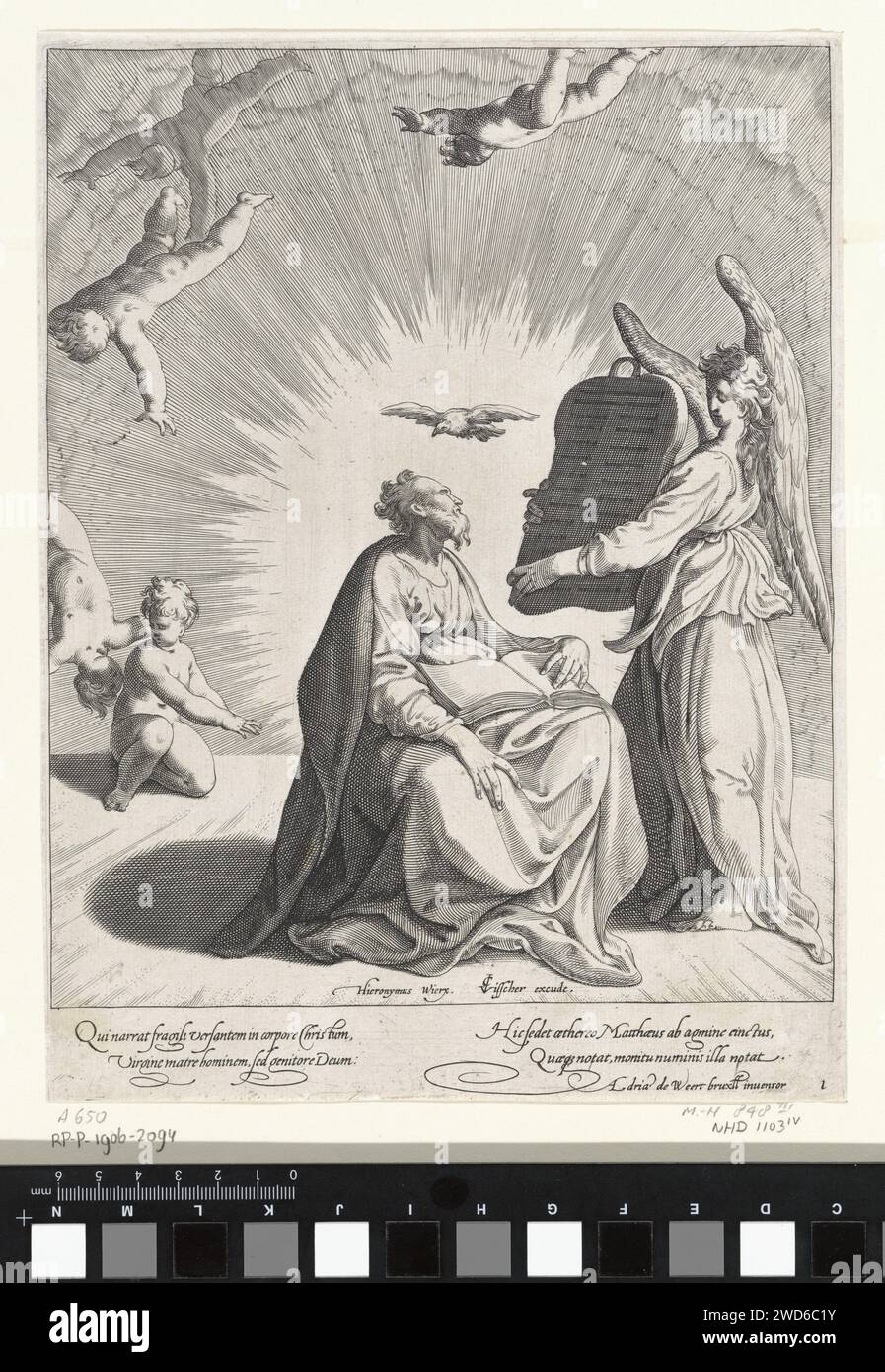 Matthew and the Engel, Isaac Duchemin (attributed to), after Adriaan de ...