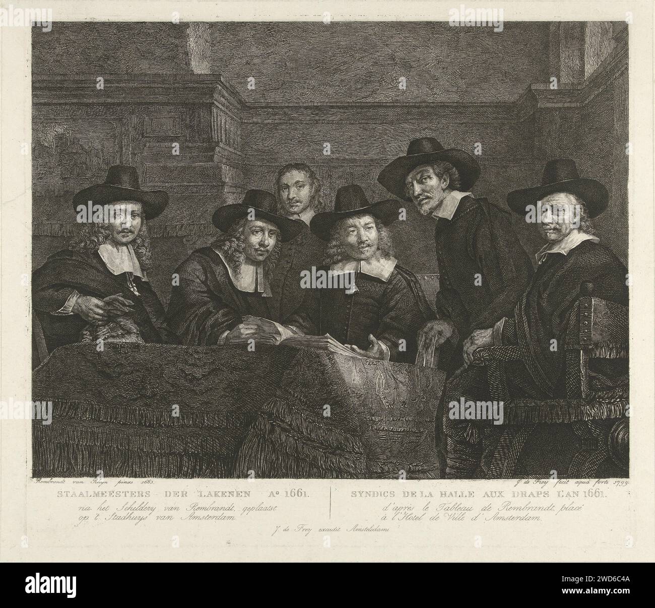 De Staalmeesters, Johannes Pieter de Frey, After Rembrandt van Rijn ...