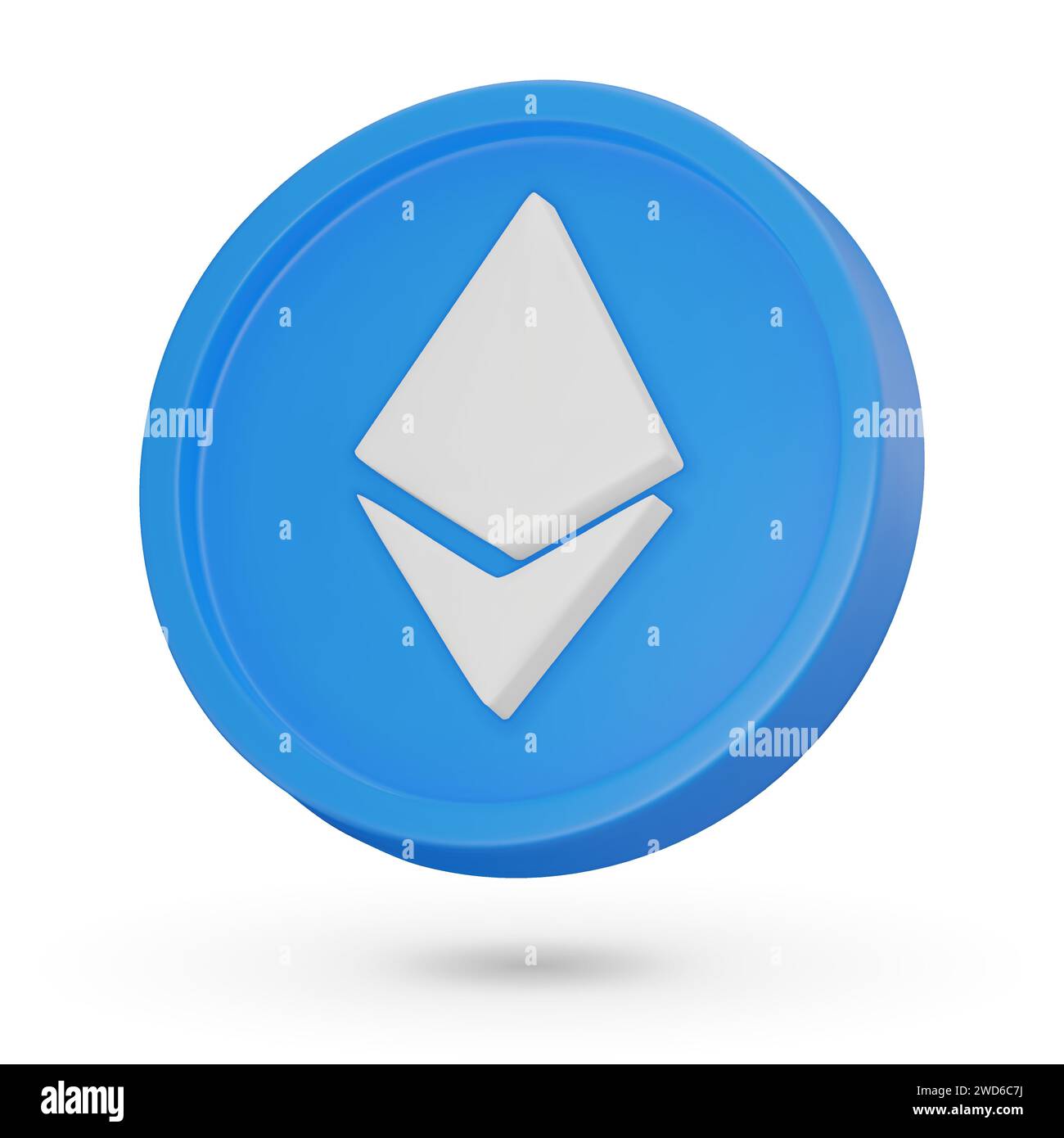 3D coin. Cryptocurrency symbol Etherium ETH. 3D Vector icon ...