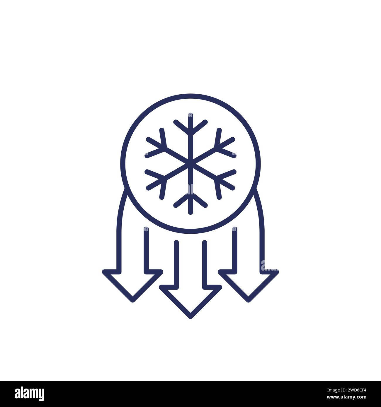 Frost impact line icon on white Stock Vector Image & Art - Alamy