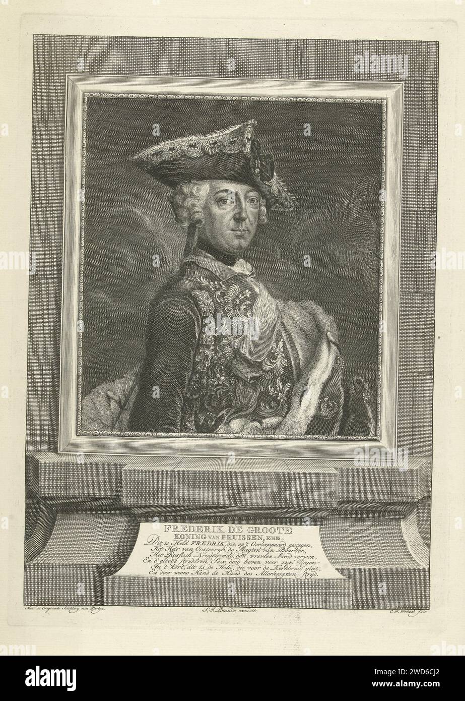 Portrait of Frederik II the Great, King of Prussia, Christian Friedrich ...