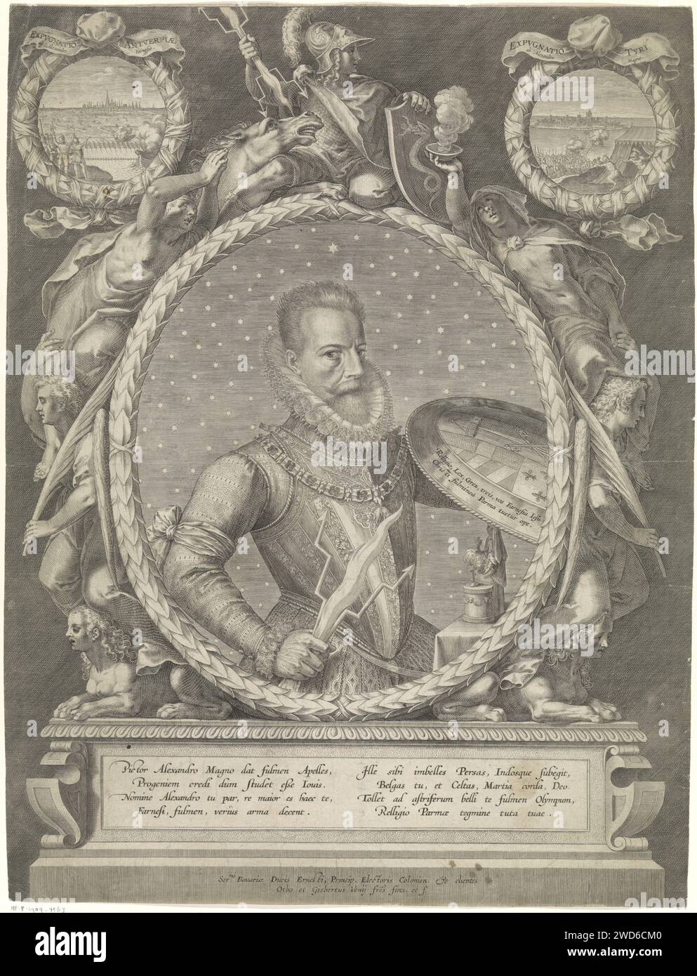 Portrait of Alessandro Farnese, Duke of Parma, Gijsbert van Veen, After ...