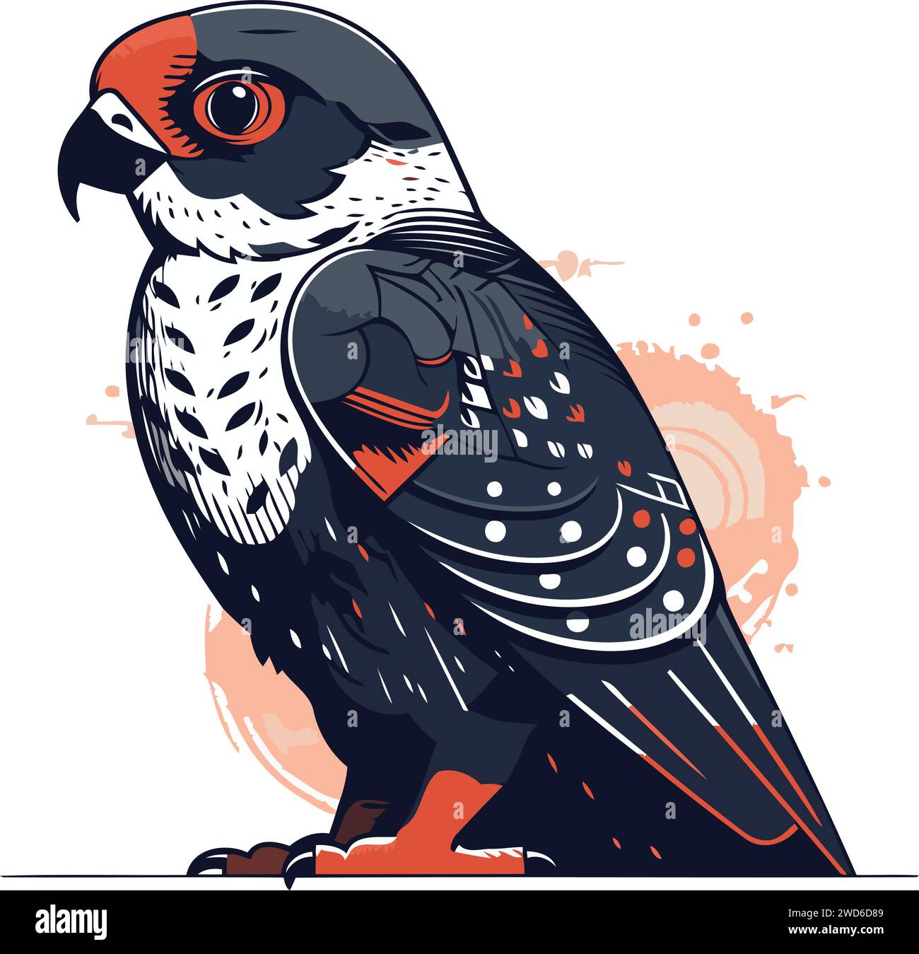 Peregrine falcon. Vector illustration in cartoon style Stock Vector ...