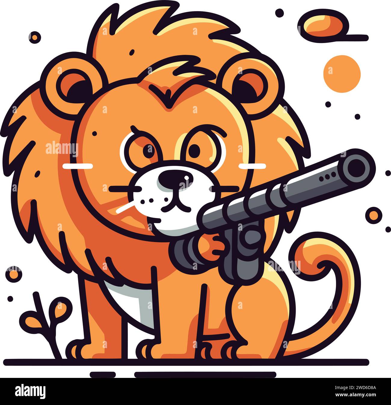 Lion in the wilderness Cut Out Stock Images & Pictures - Alamy